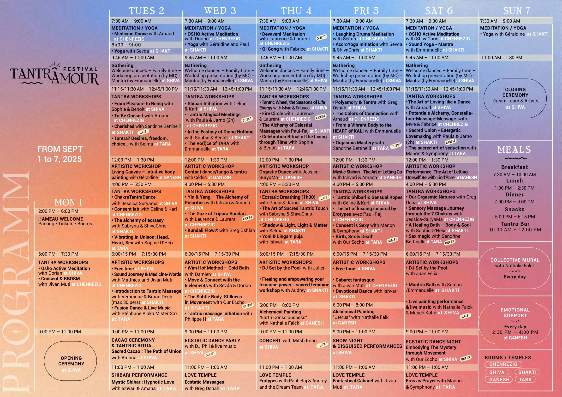 Program - TantrÂmour Festival